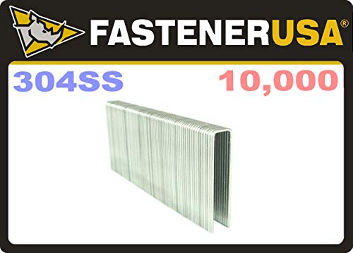 1-3/4" Leg x 7/16" Crown 16GA 304SS N19 Staples 10,000ct | SSN19C2