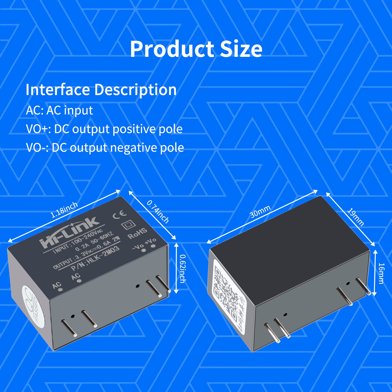 000 EC Buying 3Pcs HLK-2M03 Power Module, AC-DC Converter 220V to 3.3V 600mA AC-DC Small Isolation Switching Power Module Output Power 2W Suitable for Smart Home, Industrial Robots