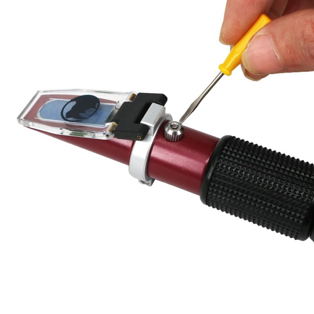 0 to 18% Brix Hand Held Rhino Refractometer with Automatic Temperature Compensation, with Low Sugar Fruits, Maple Sap, Vegetable Juice,Cutting Liquids Test