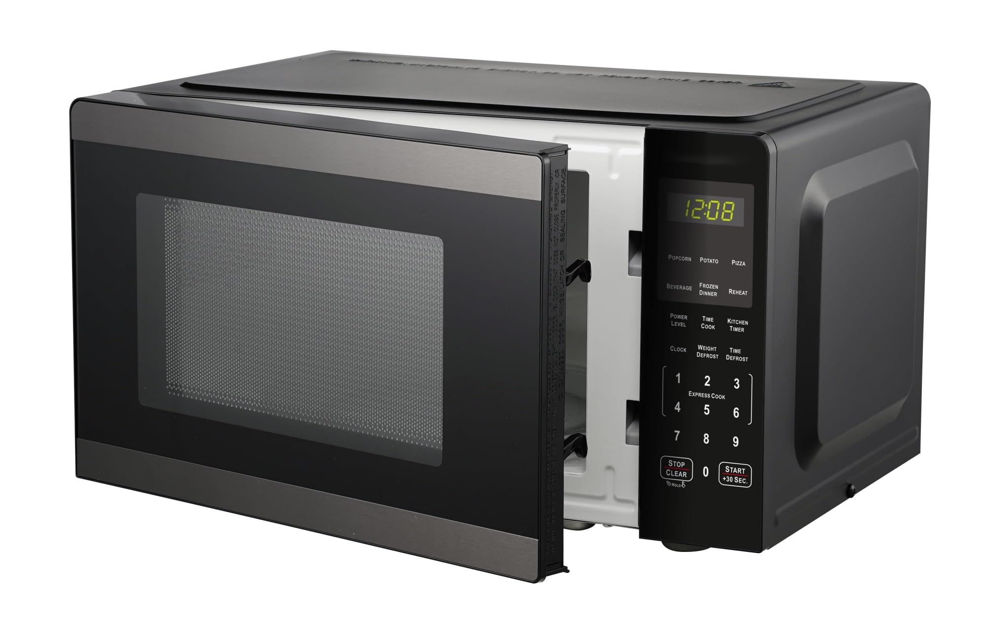 0.9 Cu ft Countertop Microwave Oven, 900 Watts, Stainless Steel, New (Color : Black Stainless Steel)