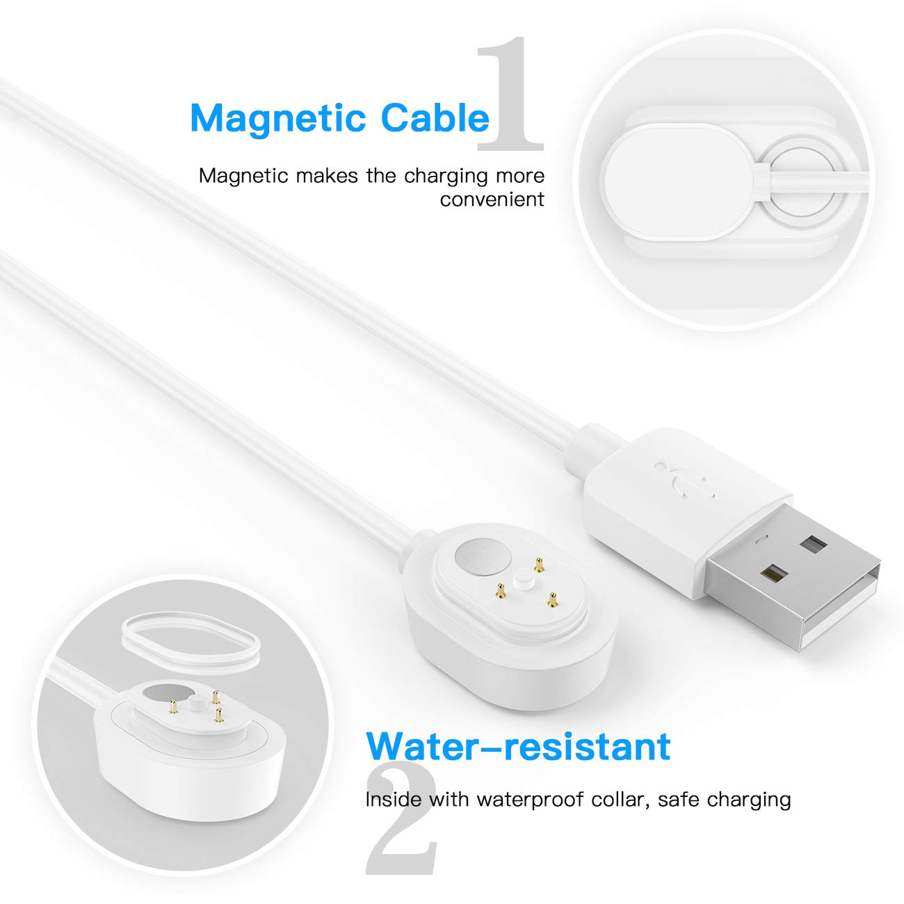 2 Pack HOLACA Power Adapter and 30ft/9m Cable for Arlo Ultra&Ultra 2/Arlo Pro 3 Pro 4 Pro 5s(Not for floodlight),Weatherproof Outdoor or Indoor Magnetic Cable Continuously Charging for Arlo Camera