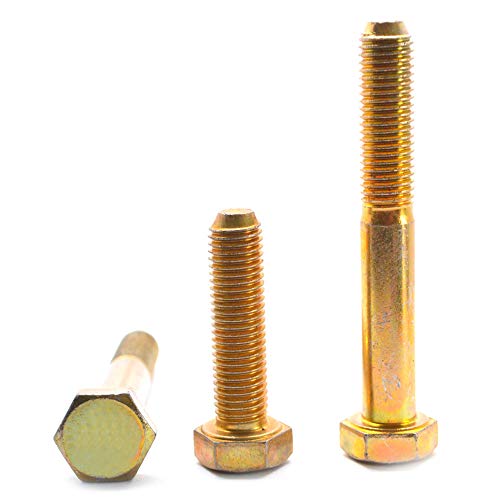 1/4-20 x 9/16 Coarse Thread Grade 5 MS90725 Hex Cap Screw (Bolt) - USA Medium Carbon Steel Yellow Cadmium Plated Pk 3000