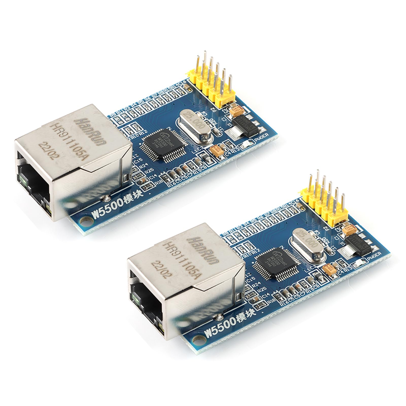 000 EC Buying 2Pcs W5500 Ethernet Network Module SPI Interface Full Hardware TCP/IP Protocol 3.3V 5V W5500 STM32 Microcontroller Ethernet Network for Arduino