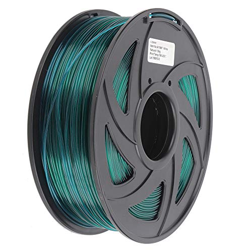 1.75mm 1KG 3D Printer Filament Transparent Green 3D Printing Material Neatly Wound PLA Meta Long Filament Bundle 3D Printer Accessories for Home Decoration