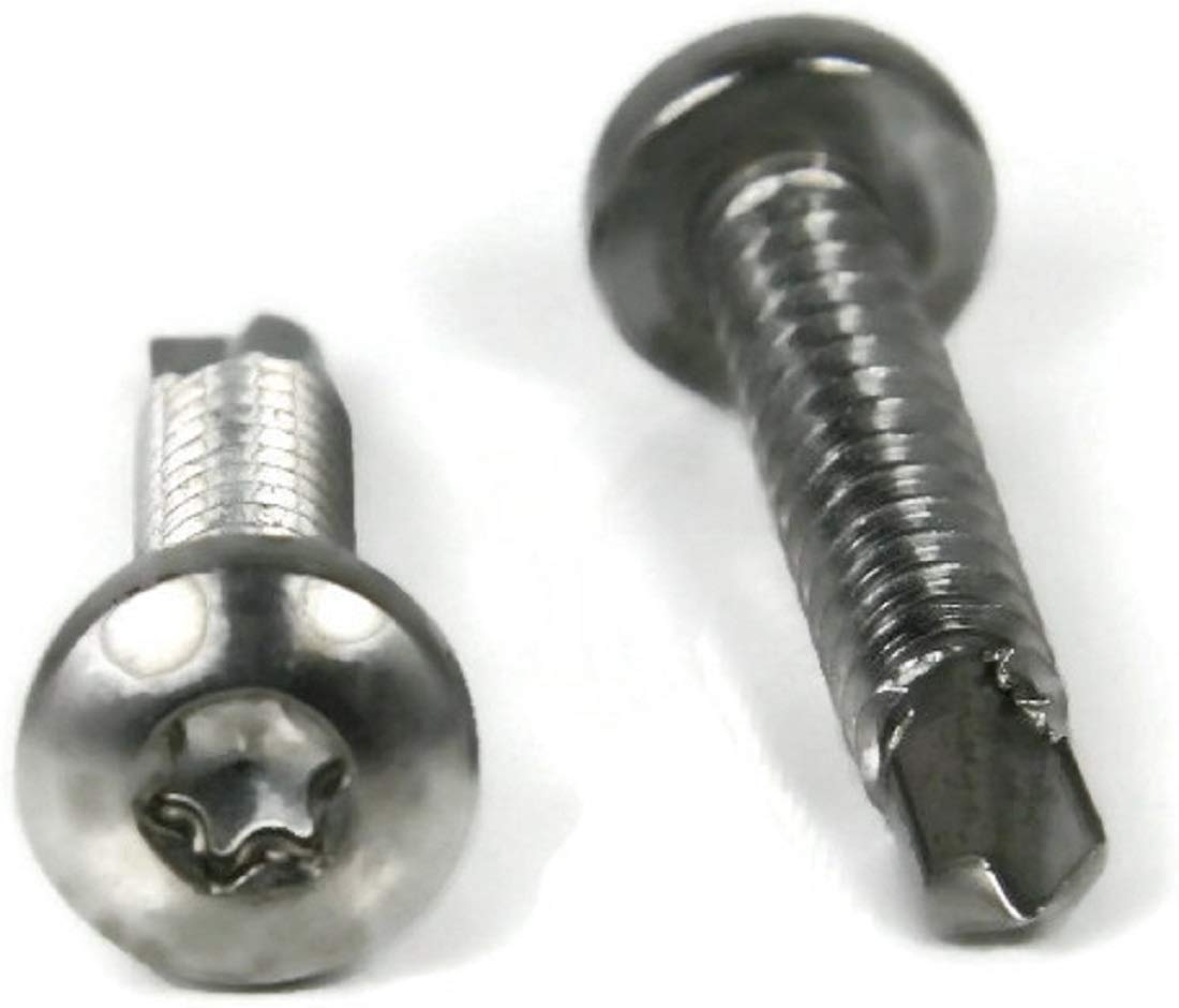 #6 Pan Head Torx Self Tapping Screws 410 Stainless Steel Self Drilling TEK Point #6 x 1 inch Qty 250