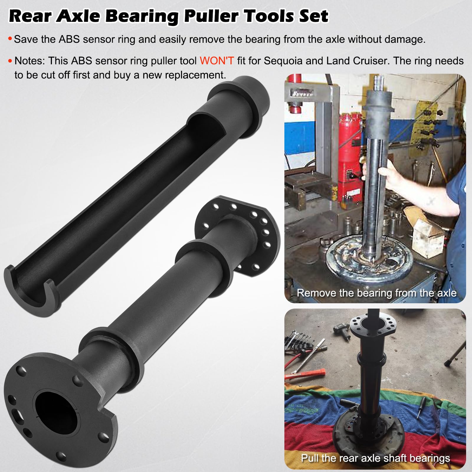 09521-25011 Rear Axle Shaft Bearing Puller Tools Set for Toyota Trucks, Fits for Frontier 2005-2017/for Xterra 2015-2017/for Suzuki Equator 2009-2012/for Tacoma 1995-2016/for Land Cruiser 1998-2008