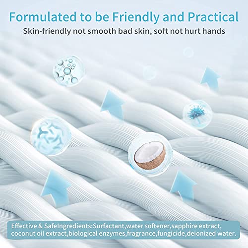105 load 450 gram 1 pound Laundry Detergent Sheets, Compatible with Laundromat HE Machines and Laundry Basket,no Scent No Plastic Jug, Ecology, Eco-friendly, Zero Waste, Plastic Free, Quick Dissolve, Liquid free, Powder-free, Tiffany blue Great for Home,