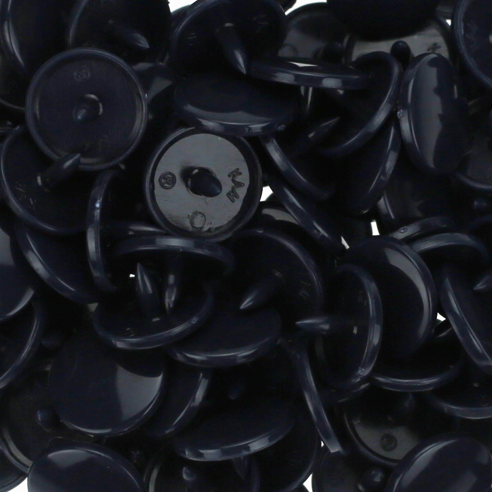 100 Glossy Dark Navy (B2) Round KAM Plastic Resin Snaps Craft Baby Bib Cloth Diaper