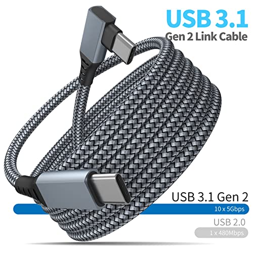 #E4C2E7 5M/16Ft Type C to Type C Cable Right Angle 5A Super Fast Charging USB C Cable Compatible with Macboo K Pro 2021 and O