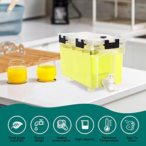 1 Gallon Drink Dispenser For Fridge,Beverage Dispenser With Spigot. Milk,Lemonade Dispenser,Juice Containers With Lids For Fridge, Parties And Dairly Use,100% Sealed And Filter screen