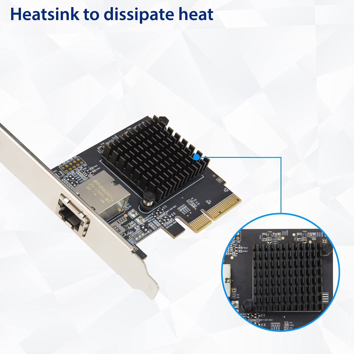 1 Port 10 Gigabit Ethernet Network Card - PCIe x4 10Gb 10GBASE-T NIC AQTION AQC107-10Gbps Ethernet PCI-Express x4 Adapter SD-PEX24055