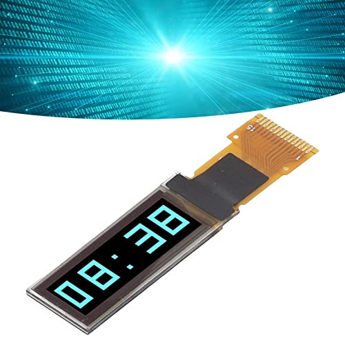 0.91in Display Module, Thin Bright Self Illumination 4 Pcs Organic Light Emitting Diode Screen 15 Pin for Electronic Components(Blue)