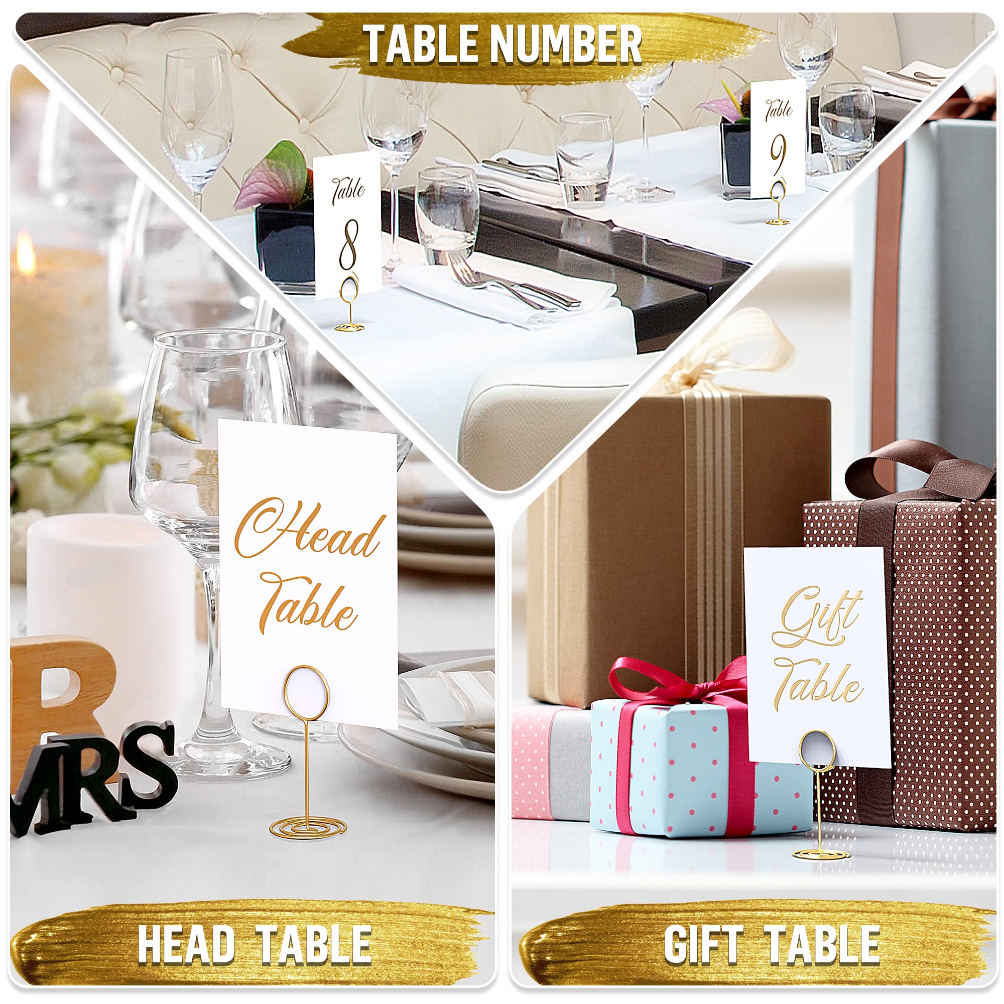 10 Pack Gold Reserved Table Signs & Gold Table Numbers 1-30 for Wedding Reception Party Restaurant - Gold Foil Wedding Table Numbers & Reserved Signs