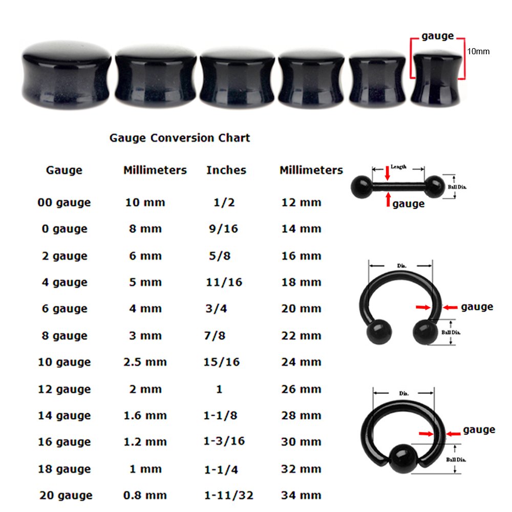 00g ear gauges and tunnels stretching kit plugs ear plugs tunnels gauges ear plugs Flare 0g 0 gauges