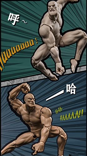 1/12 Scale Male Action Figure,6inch Flexible Muscular Strong Male Action Figure Body Doll Collection (White Skin)