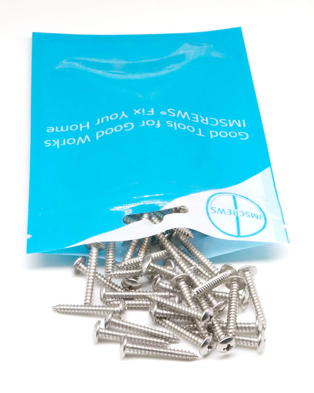 100Pcs #6 x 1" Truss Head Phillips Wood Screws Stainless Steel 304 Self Tapping Screws | by IMSCREWS