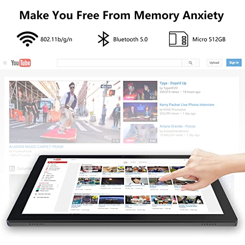 10 inch Tablets, Android 11.0 Tablets, 6GB+128GB, 512GB Expand, Quad-Core, Dual Camera, HD Touch Screen, BT, Wi-Fi 6, Google GMS