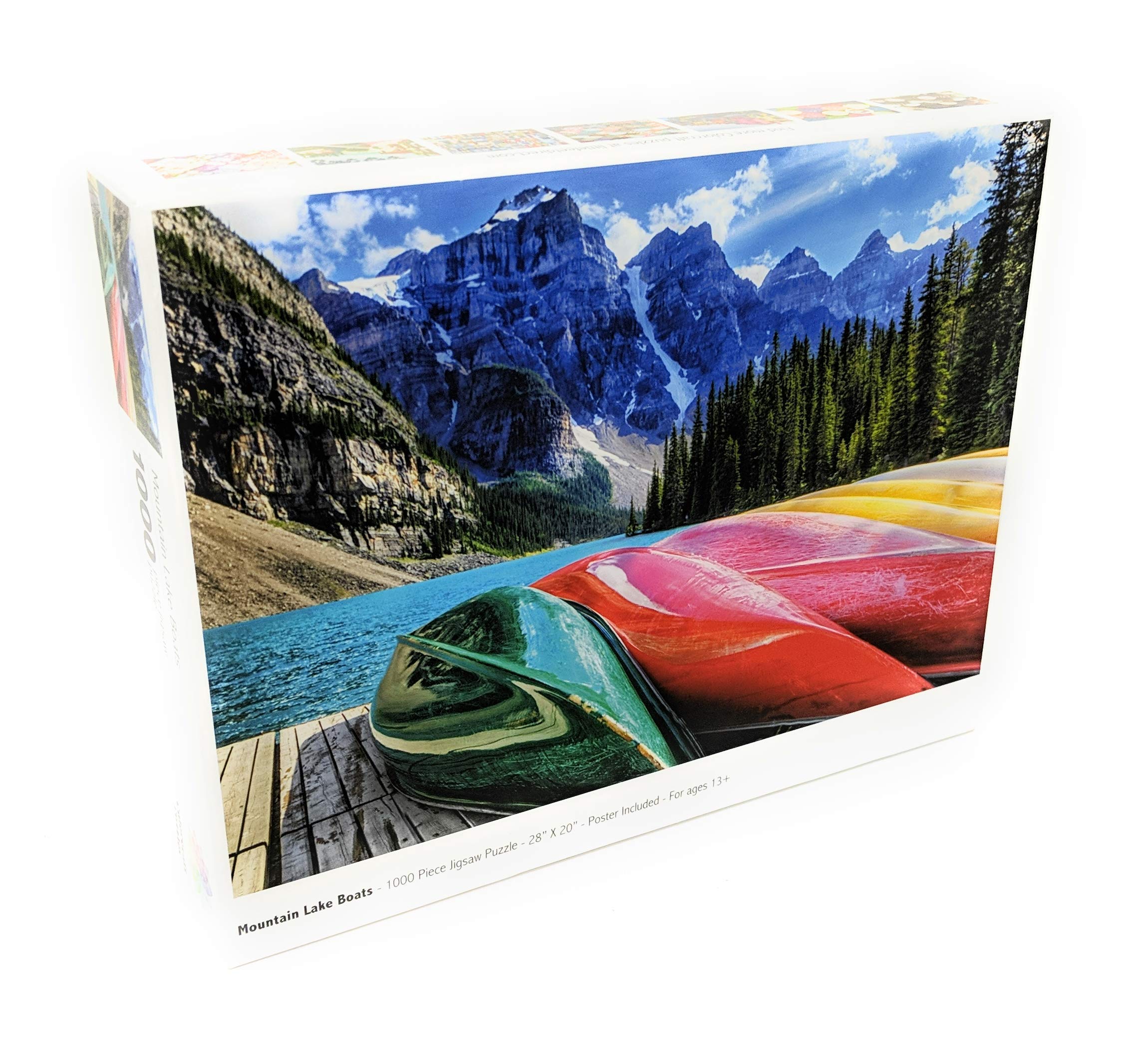 1000 Piece Puzzle for Adults: Mountain Lake Boats Jigsaw Puzzle