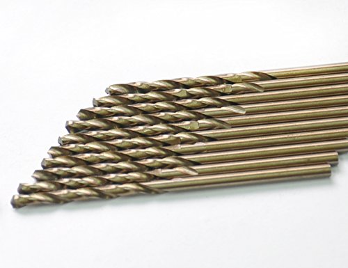 0XTUL 10PCS,3/32",HSS General Purpose Heavy Duty Cobalt Jobber Twist Drill Bits,ideal for drilling on mild steel, copper, Aluminum, Zinc alloy etc.