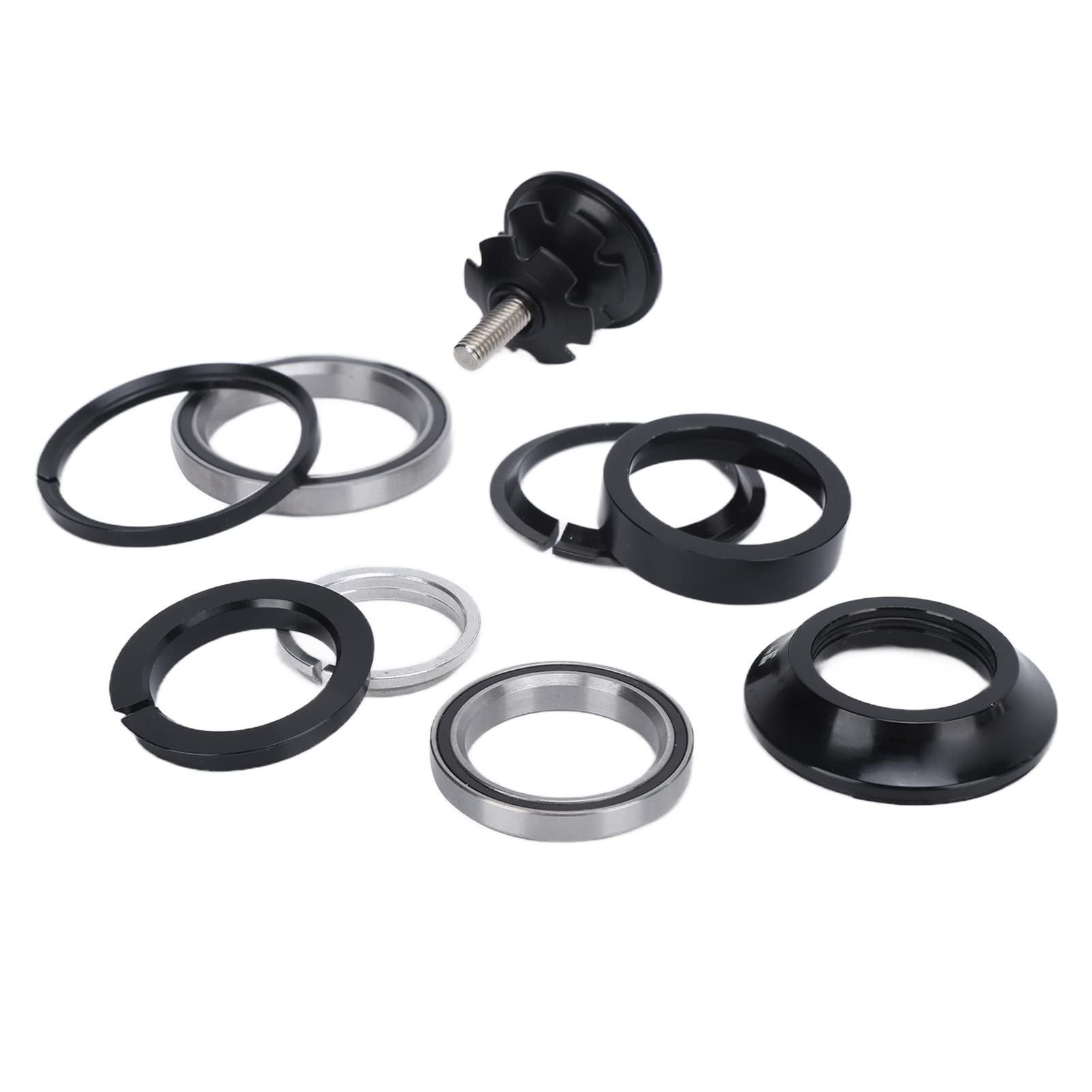 01 02 015 Bicycle Headset, Waterproof Bike Double Bearings Headset CNC Technology Aluminum Alloy High Speed for Road Bike