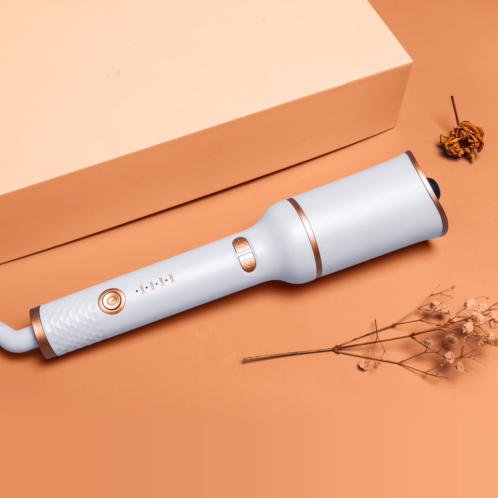 1" Large Rotating Barrel 4 Temperatures up to 428℉ & 3 Timers Professional Auto Hair Curler, Fast Heating PTC Ceramic Automatic Curling Iron Wand, Auto Shut-Off Spin Iron for Hair Styling