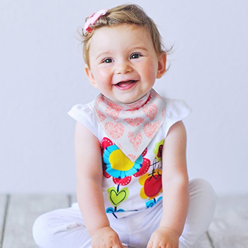 10-Pack Baby Girl Bandana Drool Bibs Gift Set for Drooling Teething by MiiYoung