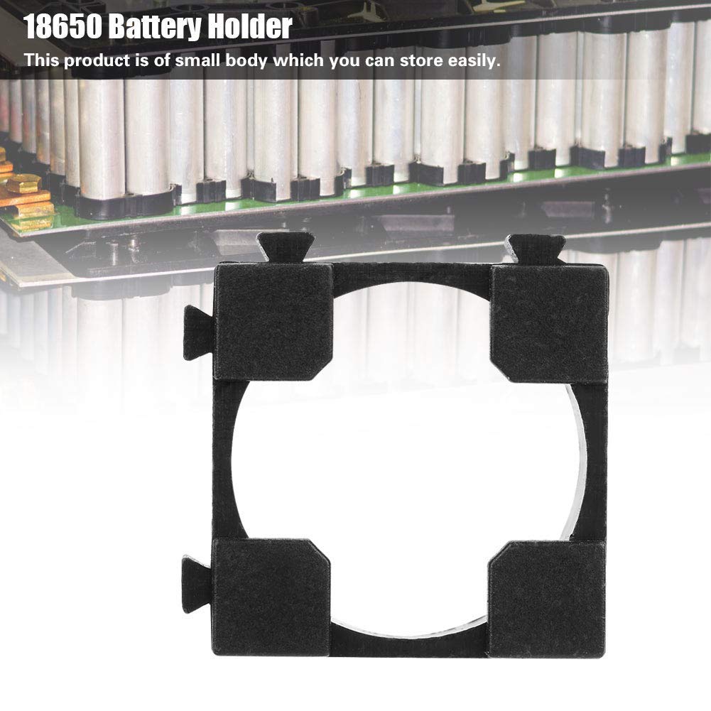 100Pcs Lithium Battery Holder, Plastic Battery Pack Bracket Cylindrical Cell Battery Stand Cell Spacer for DIY Fixed Battery