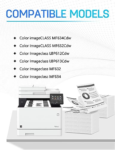 045 Toner Cartridge Set Replacement for Canon 045 Toner Cartridges Canon MF634cdw Toner Canon MF632cdw Toner for Canon Color ImageCLASS MF634Cdw MF632Cdw LBP612Cdw LBP613Cdw MF632 MF634 Printer