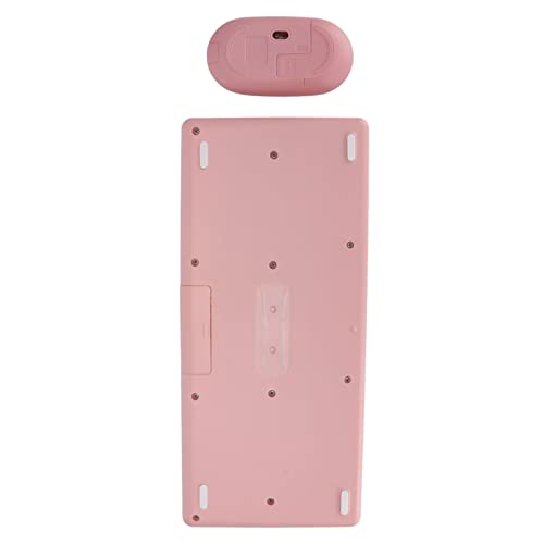 01 02 015 Gaming Keyboard Mouse, Wireless Light Quiet 86 Keys Save Space Keyboard Mouse Combo for Home for PC for Office(Pink Mixed Color)