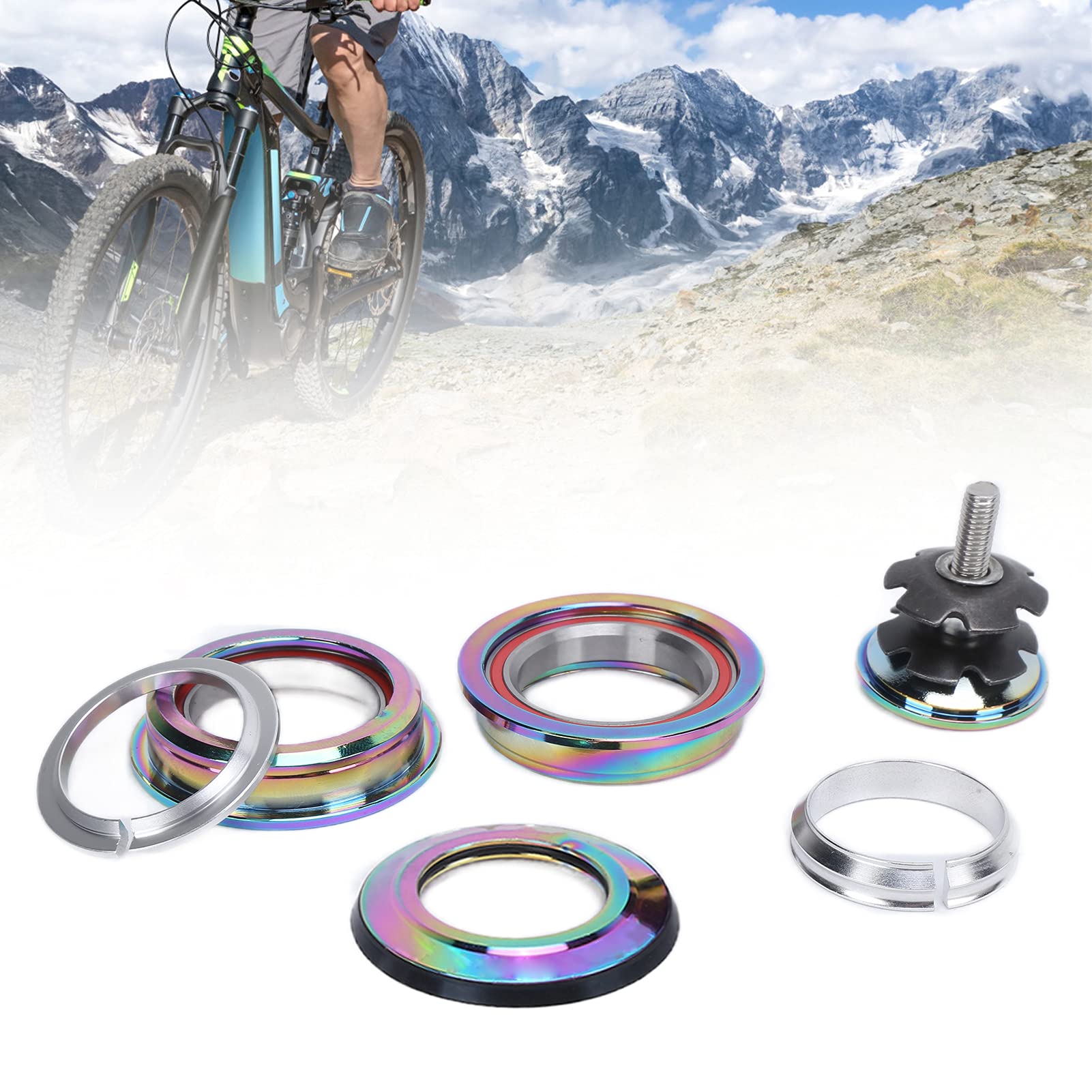 01 02 015 Headset Bearings, Light Weight Fluent Road Bike Headsets Durable for Bike