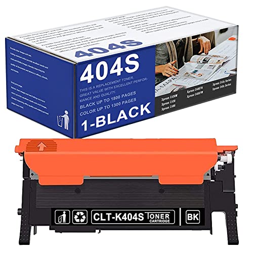 1 Black 404S CLT-K404S Toner Cartridge Replacement for Samsung Xpress C430W C430 C480FW C480FN C43x C480 C48x Series Printer Toner