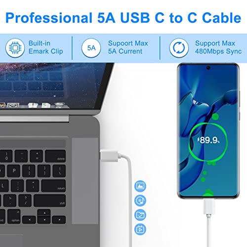 100W USB C Mac Book Pro Charger - SZPOWER Type C Fast Charger Power Adapter Compatible with MacBook Pro 16, 15, 14, 13 Inch, MacBook Air 13 Inch iPad Pro, 7.2ft USB C Cable