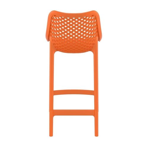 Home Square Patio Counter Stool in Orange Finish - Set of 2