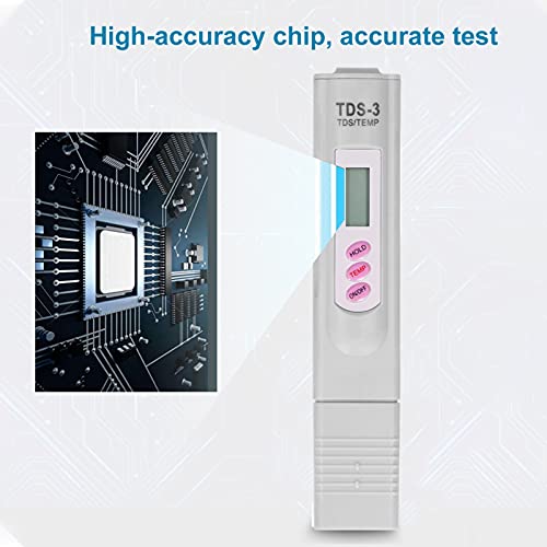 01 Tds Meter, LCD Digital Water Test Meter 1Ppm Resolution 5 Minutes Automatic Shutdown 3 Measurement Modes for Drinking Water for Aquarium Swimming Pool