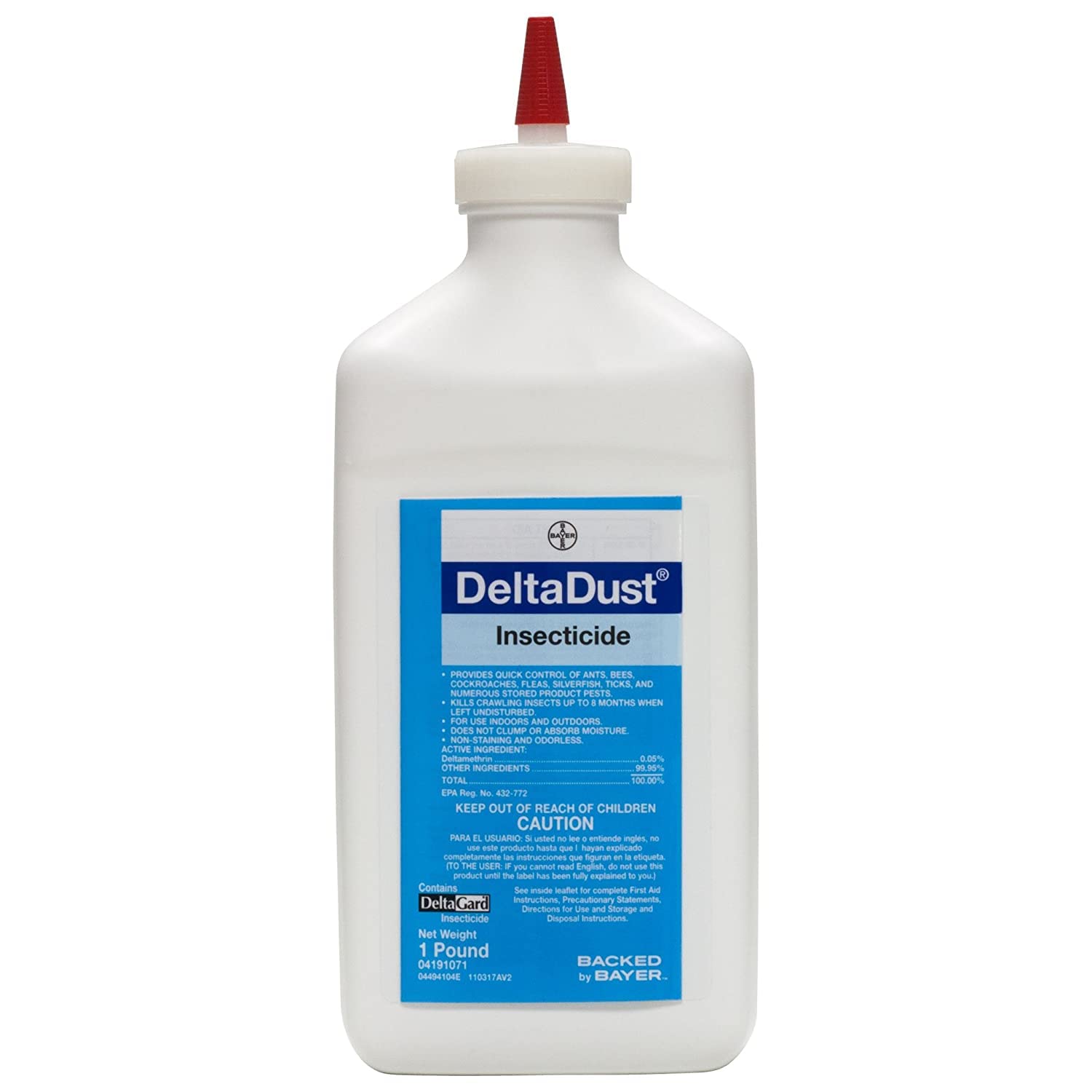 1 LB Delta Dust Insecticide and 1 JT Eaton Hand Duster ~ Kill Carpenter Bees, Bees, Wasps, Fleas, Silverfish, Scorpions, Sowbugs, Millipedes, and numerous Other pests.
