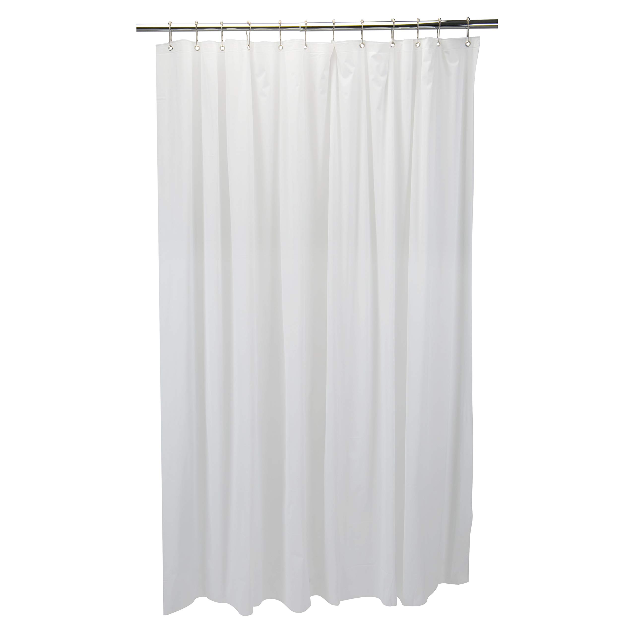 Bath Bliss 2 Pack Sanitized PVC Deluxe Heavy Weight Shower Curtain Liner | 6G | 70" x 72" | Rust Resistant Copper Grommets | Magnetic Hem | Reinforced Mesh Header | White