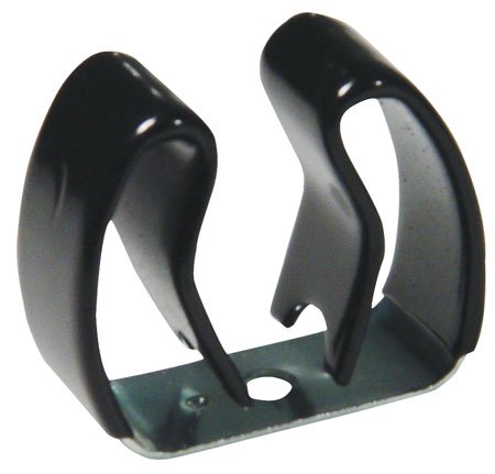 1 1/4 (A), 1 5/8 (B), Capacity - 3/4 to 1 1/8 dia., Half Vinyl Coating, Spring Steel, Gripper Clip (1 Each)