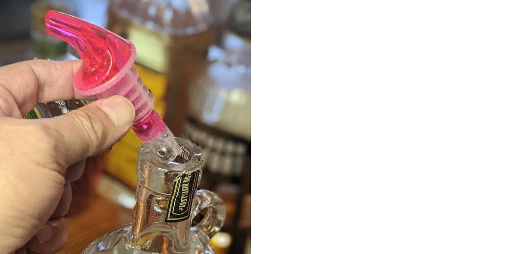 1-1/2 oz Red (PP-112R) - Measured Liqour Pourer - Precision Pour Liquor Bottle Pour Spout - (10 Pk) 100% USA Made - Pour The Perfect Cocktail with Our No Leak Bottle Spouts, Size 1.5 oz