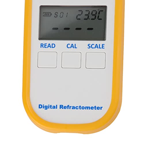 0β80% Brix Meter Refractometer, Widely Used ABS Sugar Refractometer Portable Quick Testing Dustproof Prism Column for Spirit