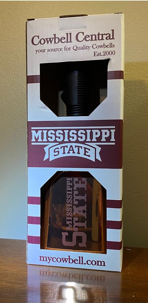 10 inch Copper Plated Mississippi State Cowbell with 1985 baseball style logo printed on one side