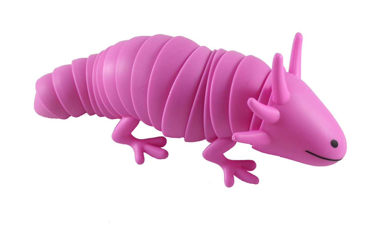 1 Pink Axolotl Fidget - Large Wiggle Articulated Jointed Moving Axolotyl Toy - Unique Gift, Lover, Decoration (1 Pink)
