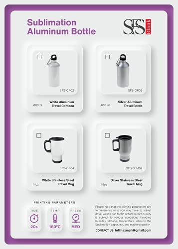 1 piece Stainless Blank Travel Mug white for Sublimation Dye Thermal Heat Press Transfer Coated 14 ounces