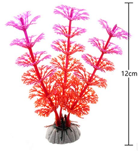 10Pcs Artificial Aquarium Plants, Small Size 2 to 4.5 inch Approximate Height Fish Tank Decorations Home Décor Plastic