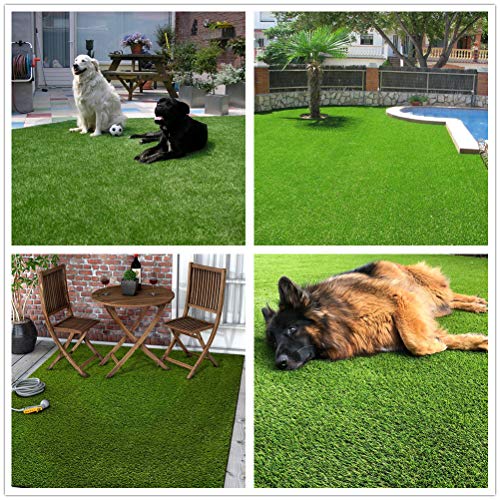 0.8inch Realistic Synthetic Artificial Grass Turf,Thick Faux Grass Indoor Outdoor Landscape Lawn Pet Dog Turf Carpet for Garden Backyard Balcony