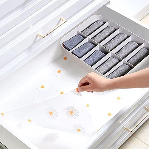 1 Roll Cabinet Liner Shelf Liner Kitchen Table Mat EVA Daisy Cupboard Drawer Mat Waterproof Cabinet Mat Anti-Slip Refrigerator Pad(60x200cm-Fish)