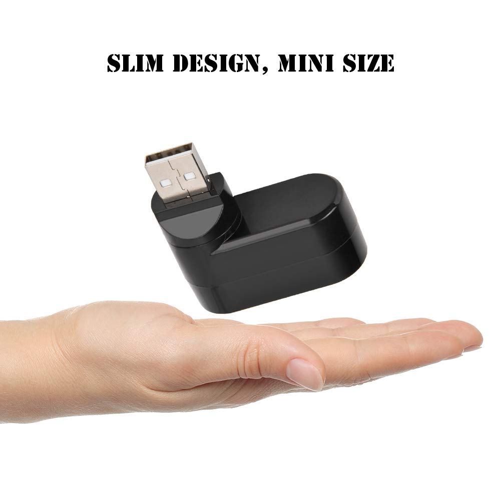 01 02 015 USB 2.0 Hub, Multi Port Hub ABS for PC for Laptop(Black)