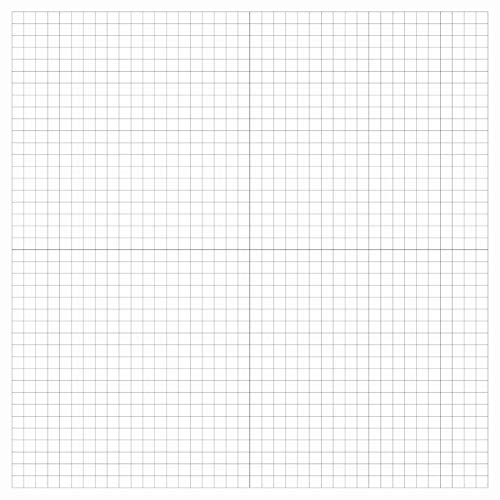 1" Square XY Axis Large 3.5'x3.5' Dry-Erase Magnet