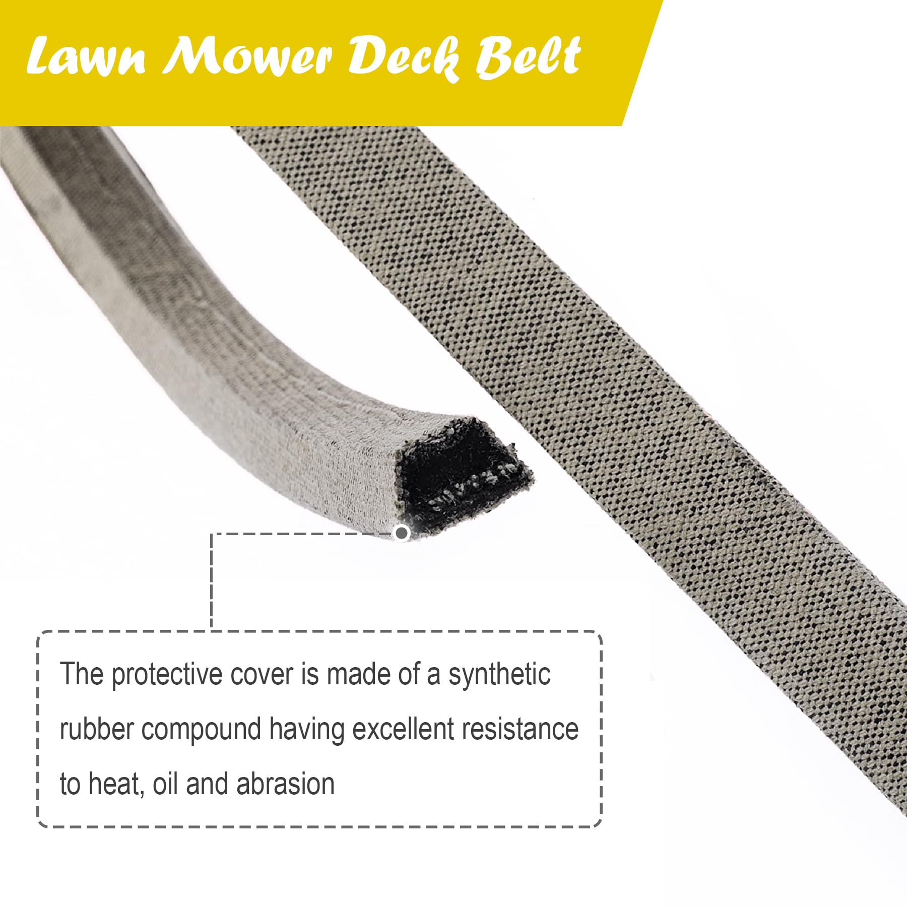 1/2"X78" Lawn Mower Tractor Deck/Drive Belt Fit for Cub Cadet/MTD 754-0461 954-0461 754-04165 954-04165, Simplicity 108508SM 1713515SM, Made with Aramid Cord