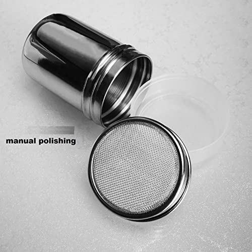 1 Pack Shaker Sifter Dispenser Duster Container Stainless Steel For Cinnamon Flour Powdered Sugar baking soda Cocoa Cornstarch ect. (Model-1)