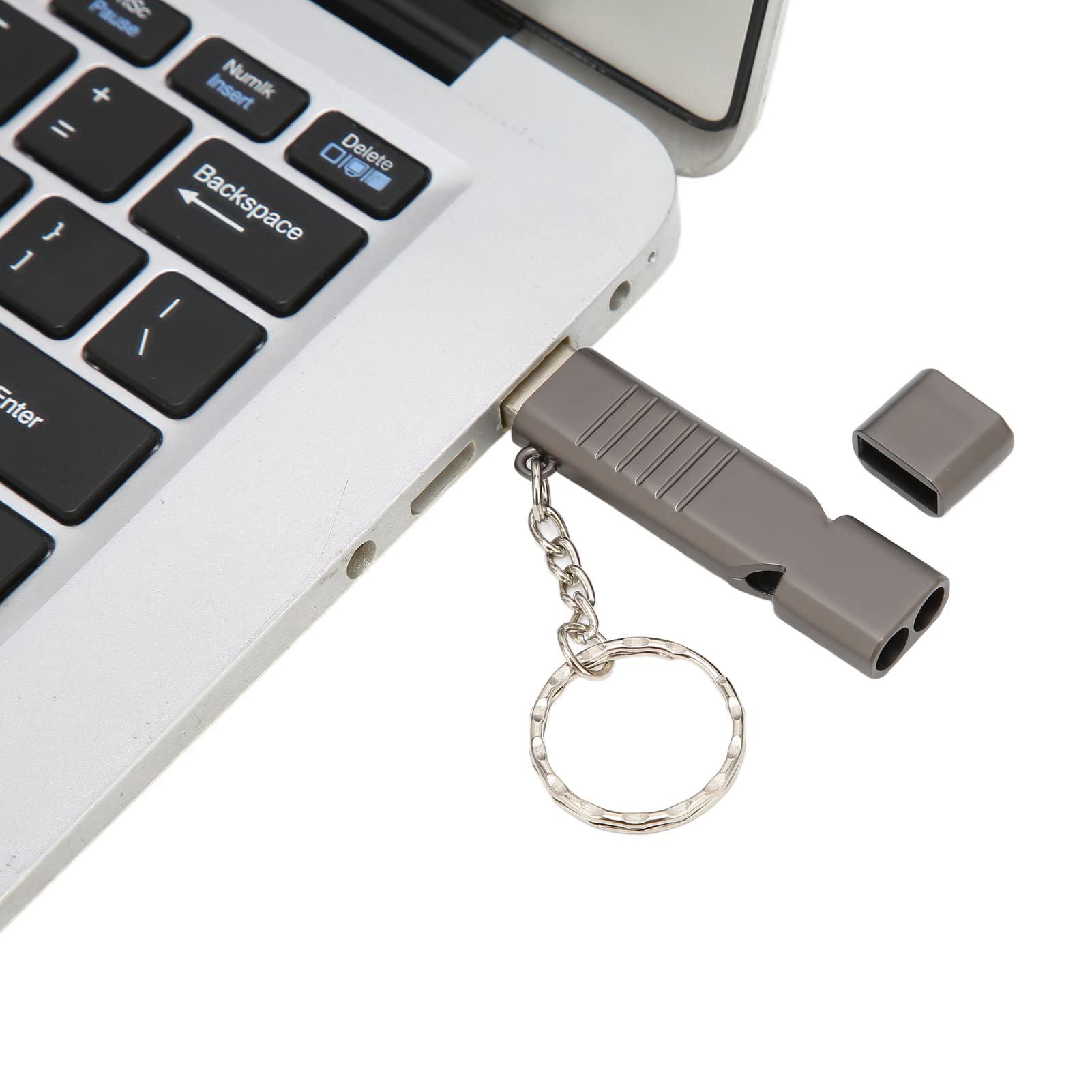 070 Whistle Flash Drive, Multifunctional USB Memory Stick, Waterproof 120dB Sound Whistle with Key Chain for Outdoor Activities, Whistle USB Stick Plug and Play(32 GB)